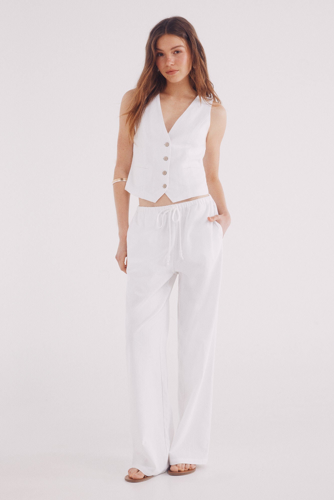 Wide linen pants|Springfield – Springfield KSA